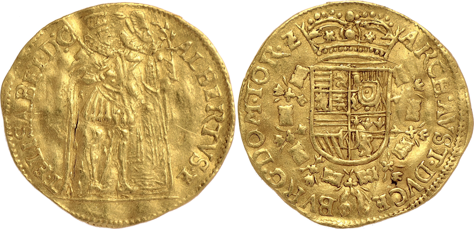 SOUTHERN NETHERLANDS ⅔ Souverain n.d. (1615-1618) Seigniory of Tournai ...