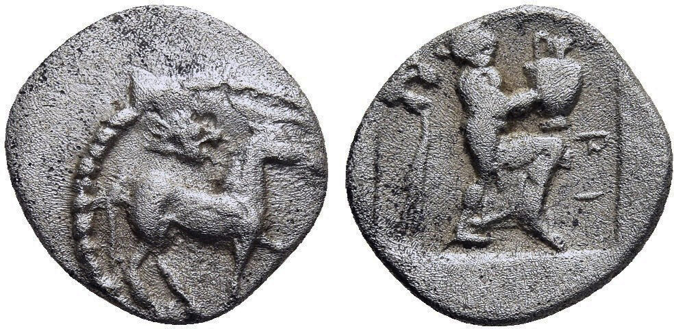 ANCIENT GREECE AR Obol c. 460-400 BC THESSALY - Larissa fast ss | MA-Shops