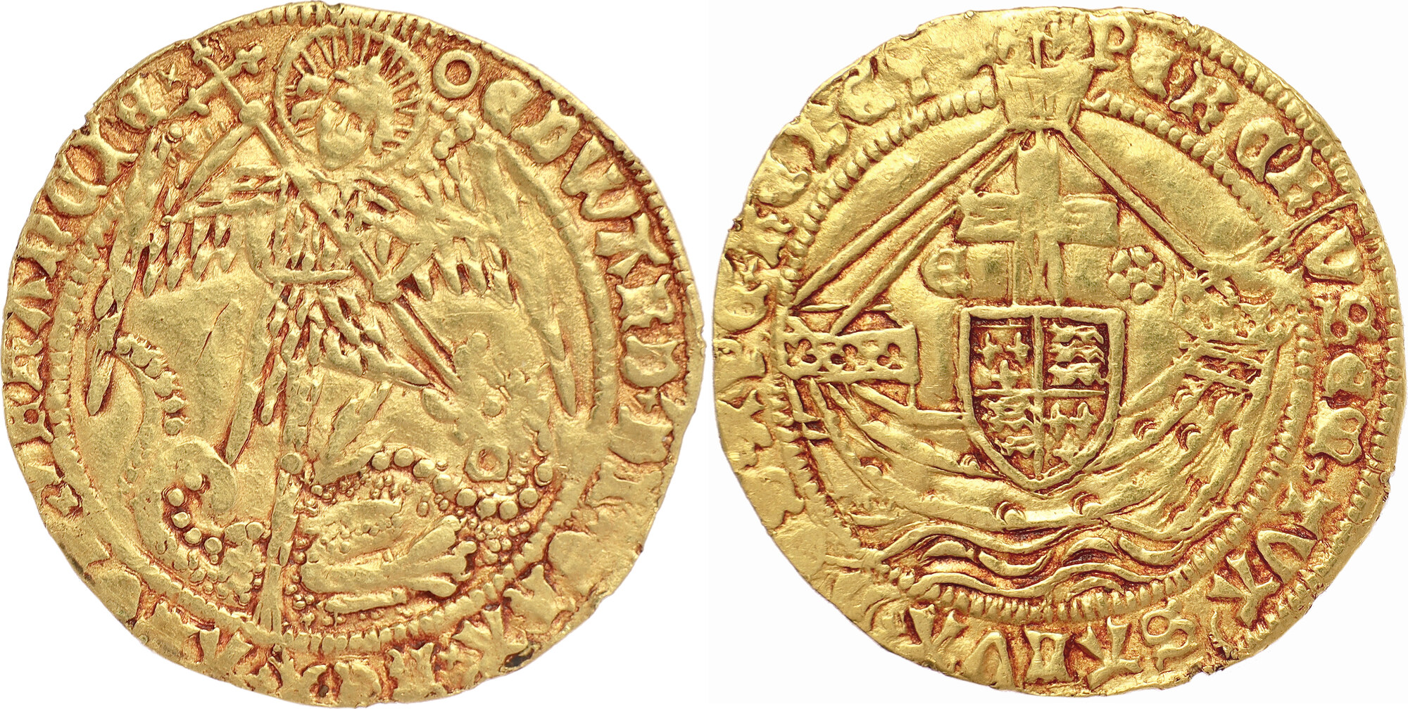 ENGLAND AV Angel n.d. (1471-1472) Edward IV, Second Reign ss+ | MA-Shops