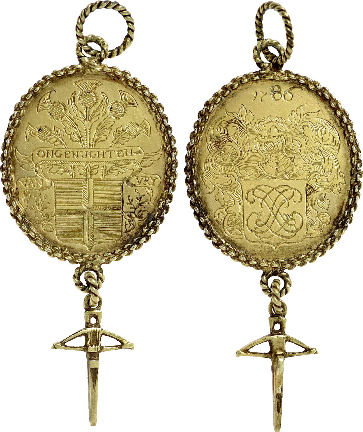 Netherlands Archers' Guild Badge or "Draagteken" 1786 Archers' guild of ...
