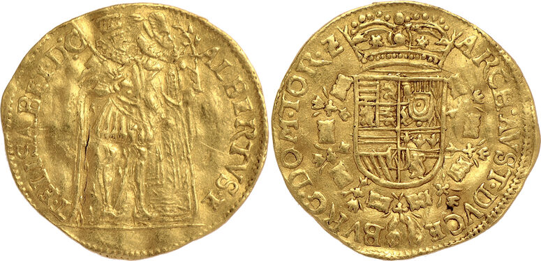 SOUTHERN NETHERLANDS ⅔ Souverain n.d. (1615-1618) Seigniory of Tournai ...