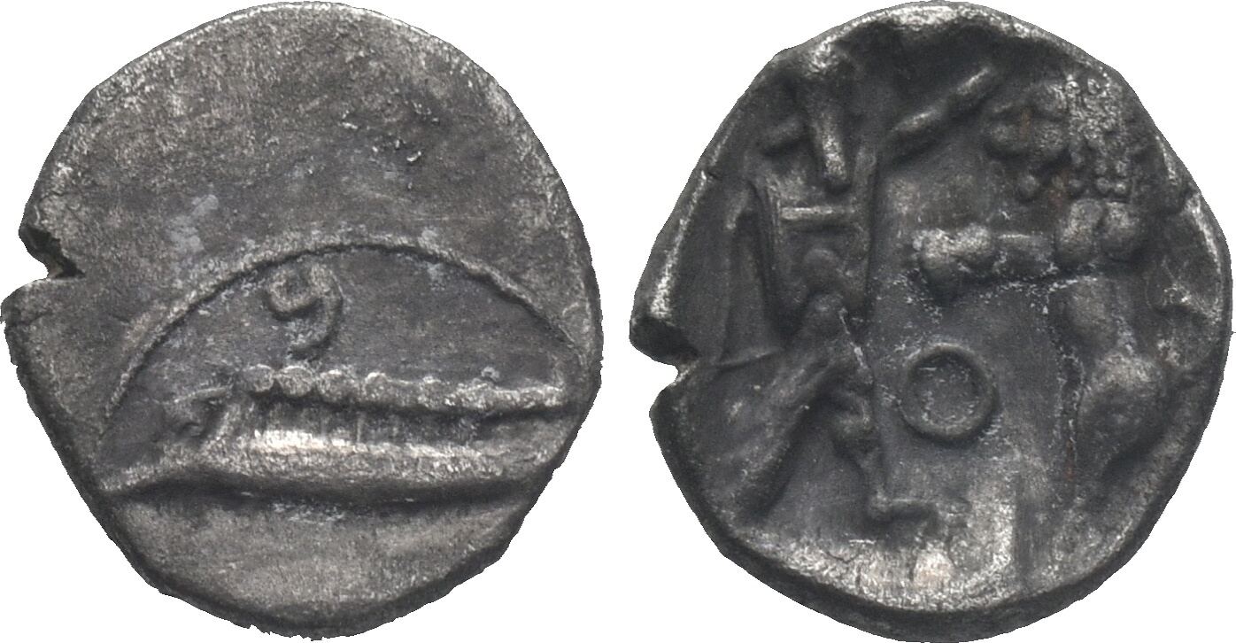 PHOENICIA, 1/16 shekel (401–366 BC). Sidon. Baalhillem II Near vz | MA ...