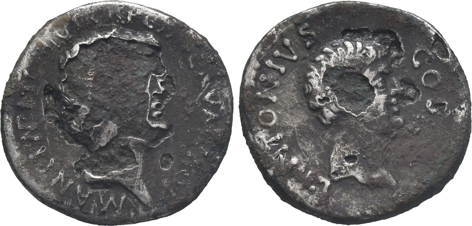 Rome Denarius 41 BC Mark Antony, Lucius Anthony s | MA-Shops