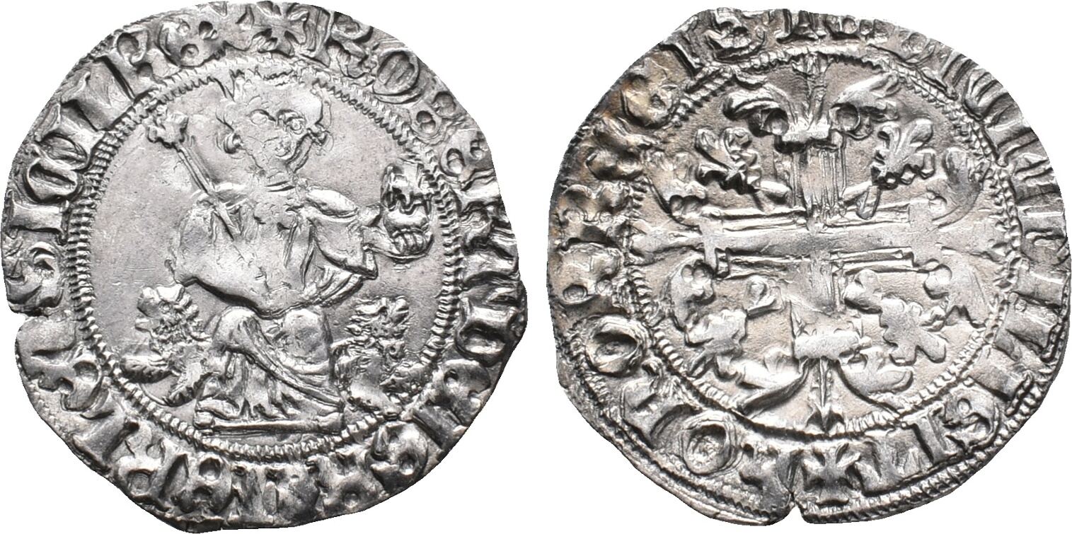 Italy, Naples. Roberto d'Angiò (1309-1343). AR Gigliato VF | MA-Shops