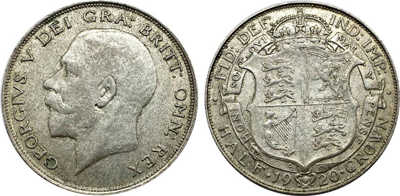 Great Britain - 1/2 Crown 1920 George V EF+ | MA-Shops