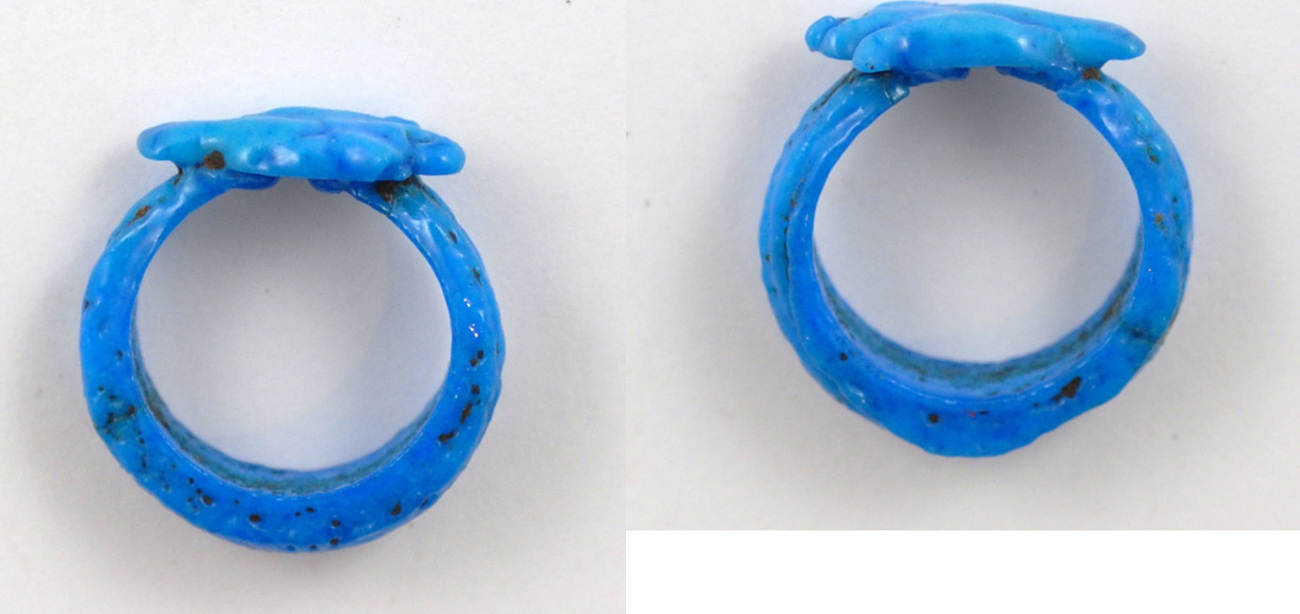 ca 1350BC Egypt New Kingdom 18th Dynasty blue faience ring- Amarna ...
