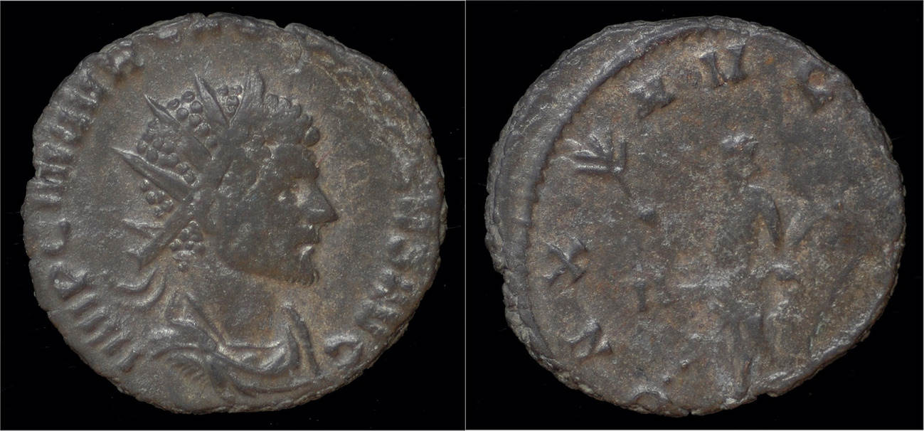 Roman 270AD Quintillus AE antoninianus Pax standing facing. VF | MA-Shops
