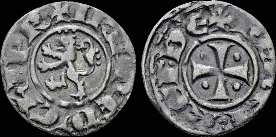 1285-1324AD Crusader Lusignan Kingdom of Cyprus Henry II Bi denier VF+ ...