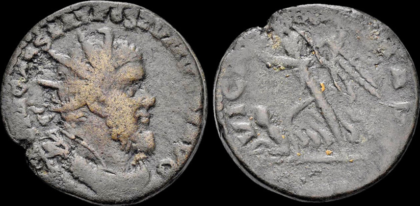 Roman 259-269AD Postumus AE dupondius Victory advancing left VF+ | MA-Shops
