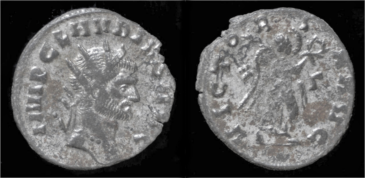 Roman 268-270AD Claudius II Gothicus silvered antoninianus Victory ...
