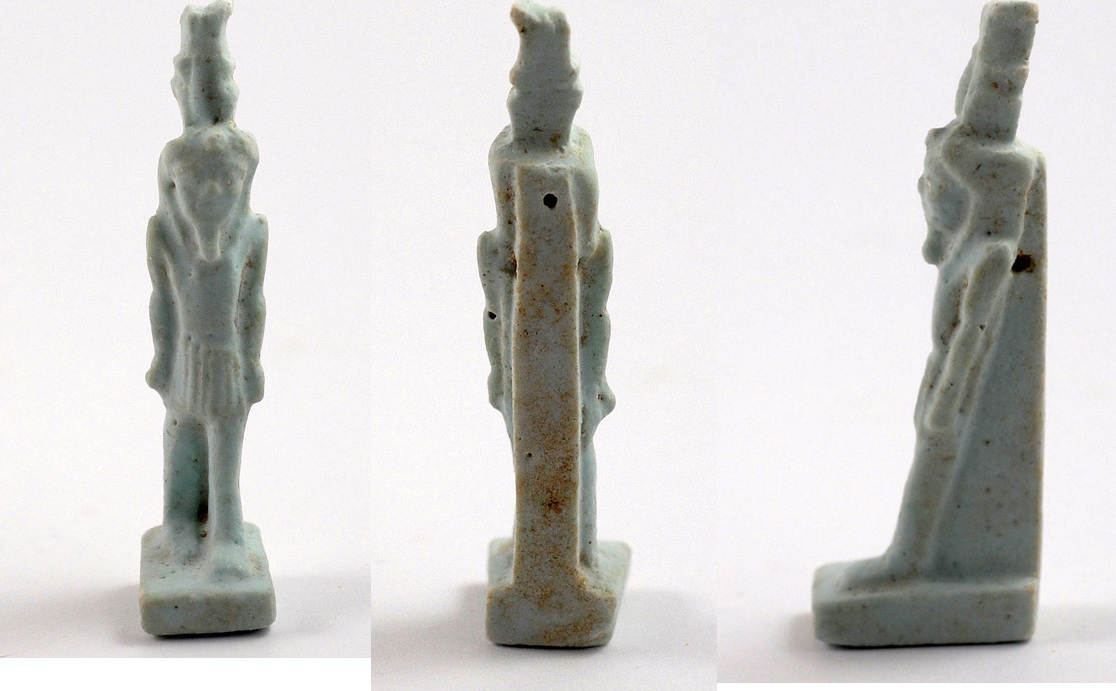 Amun-Ra amulet ca 1070-656BC Egypt a blue-green glazed faience amulet ...