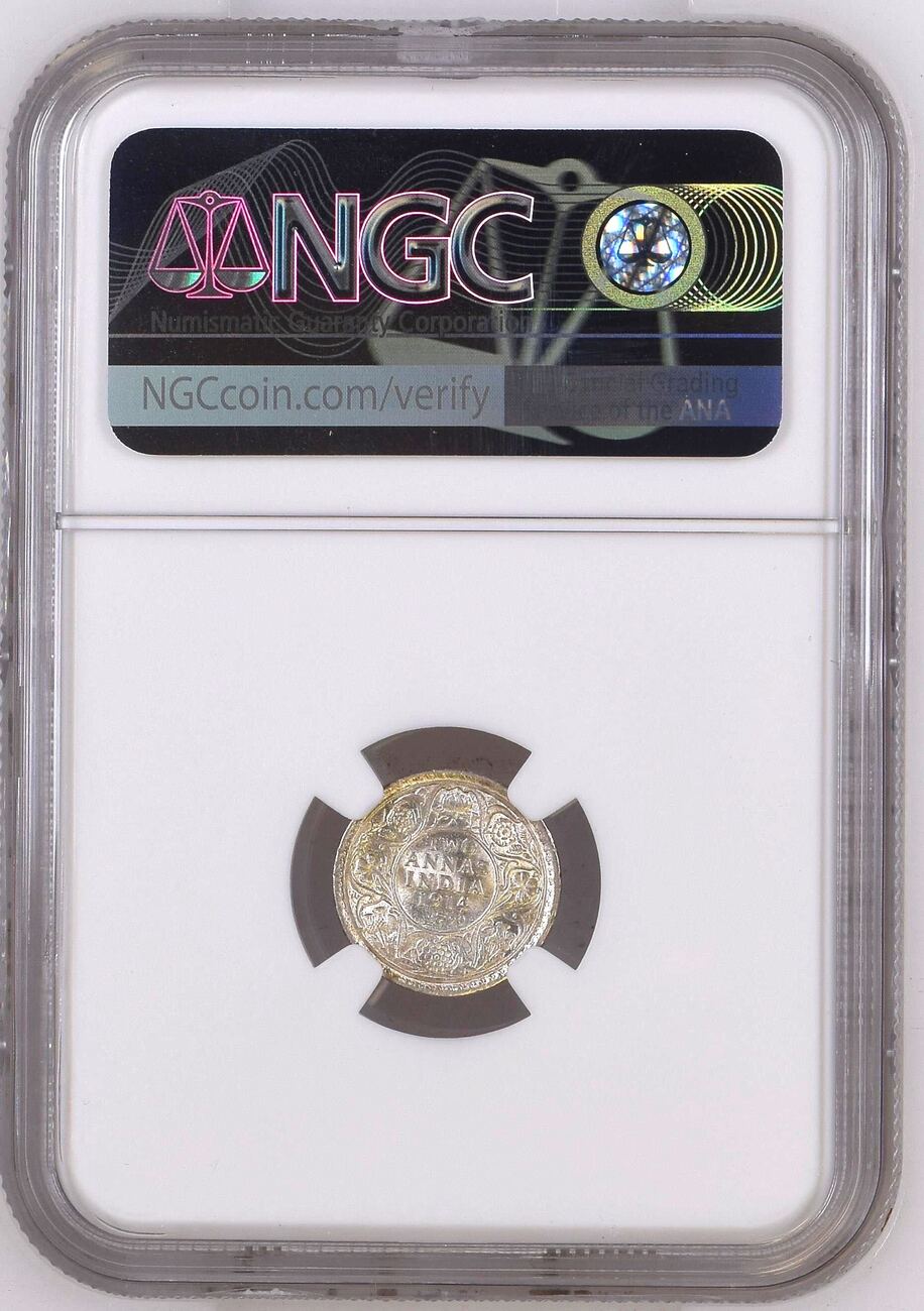 British India 1914 (C) 2 Anna NGC Graded MS-62 | MA-Shops