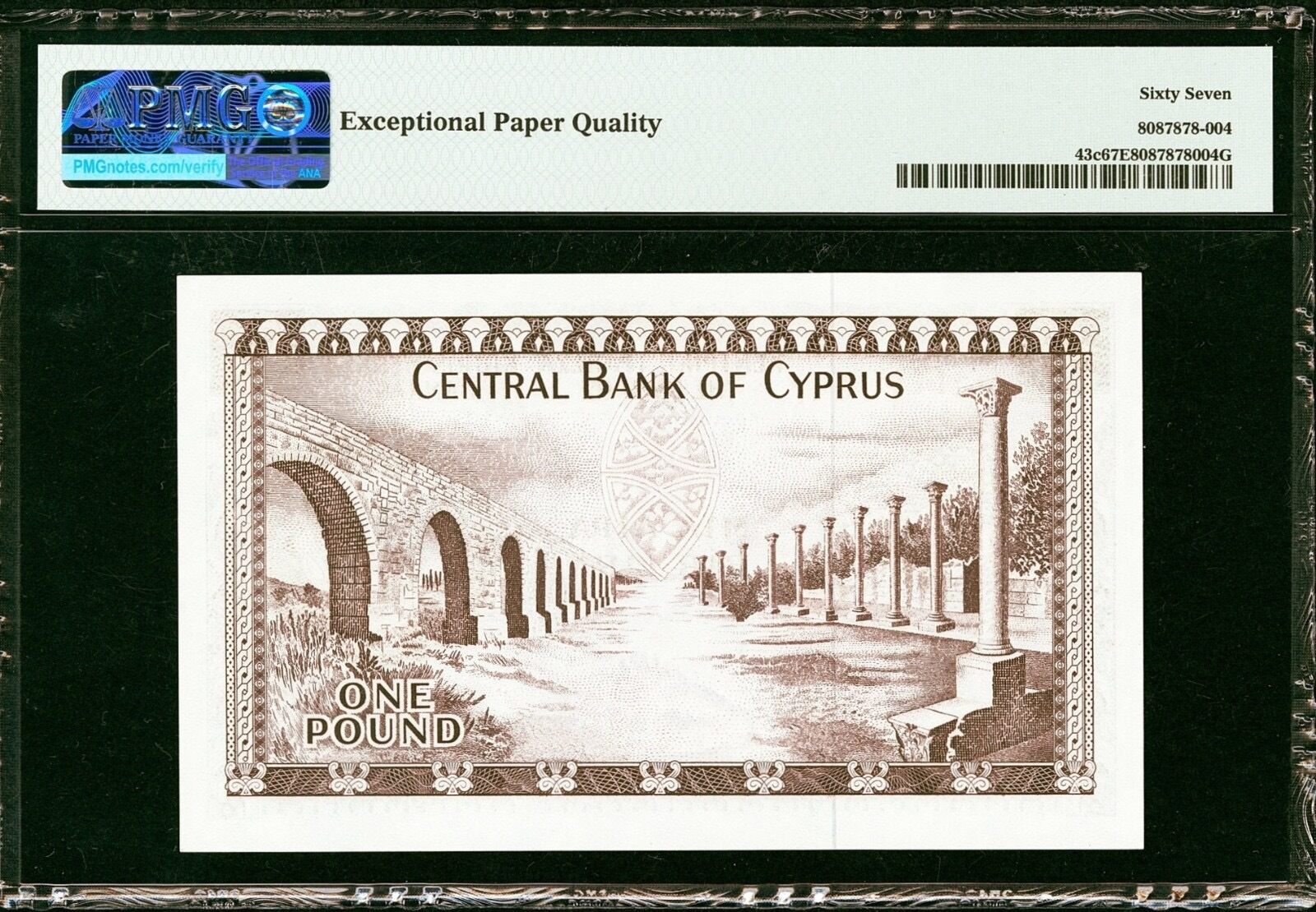 Cyprus One Pound 1.5.1978 Pick-43c SUPERB GEM UNC PMG 67 EPQ | MA-Shops