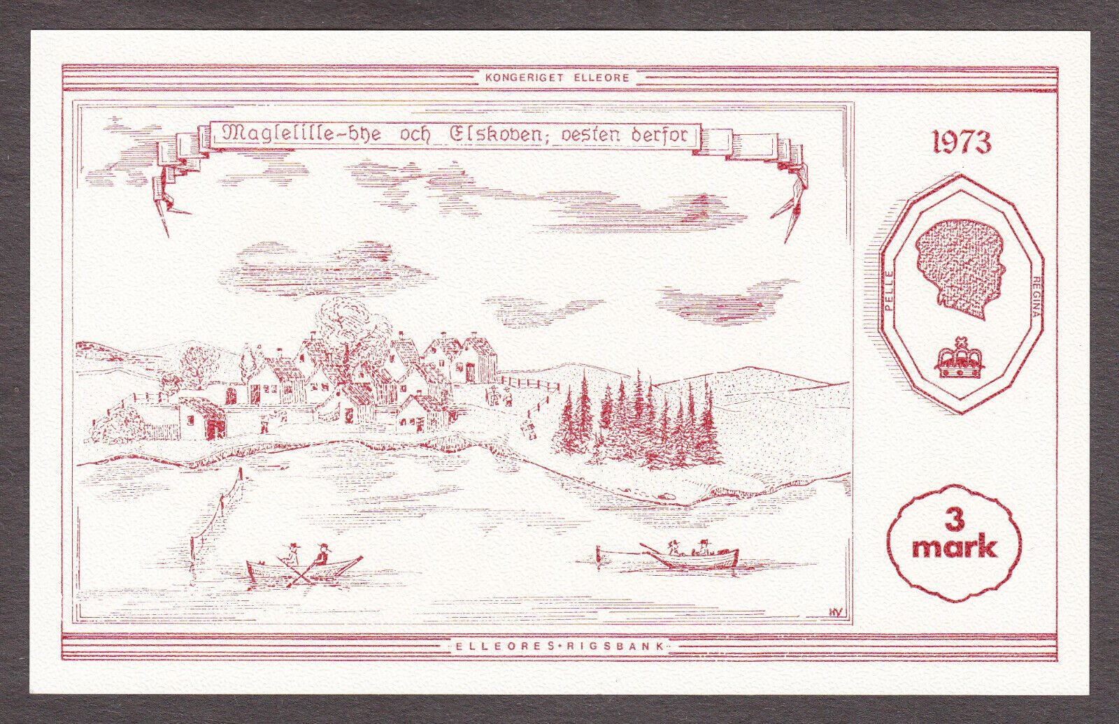 3 Mark 1973 Elleore, Denmark Local Currency UNC unz | MA-Shops