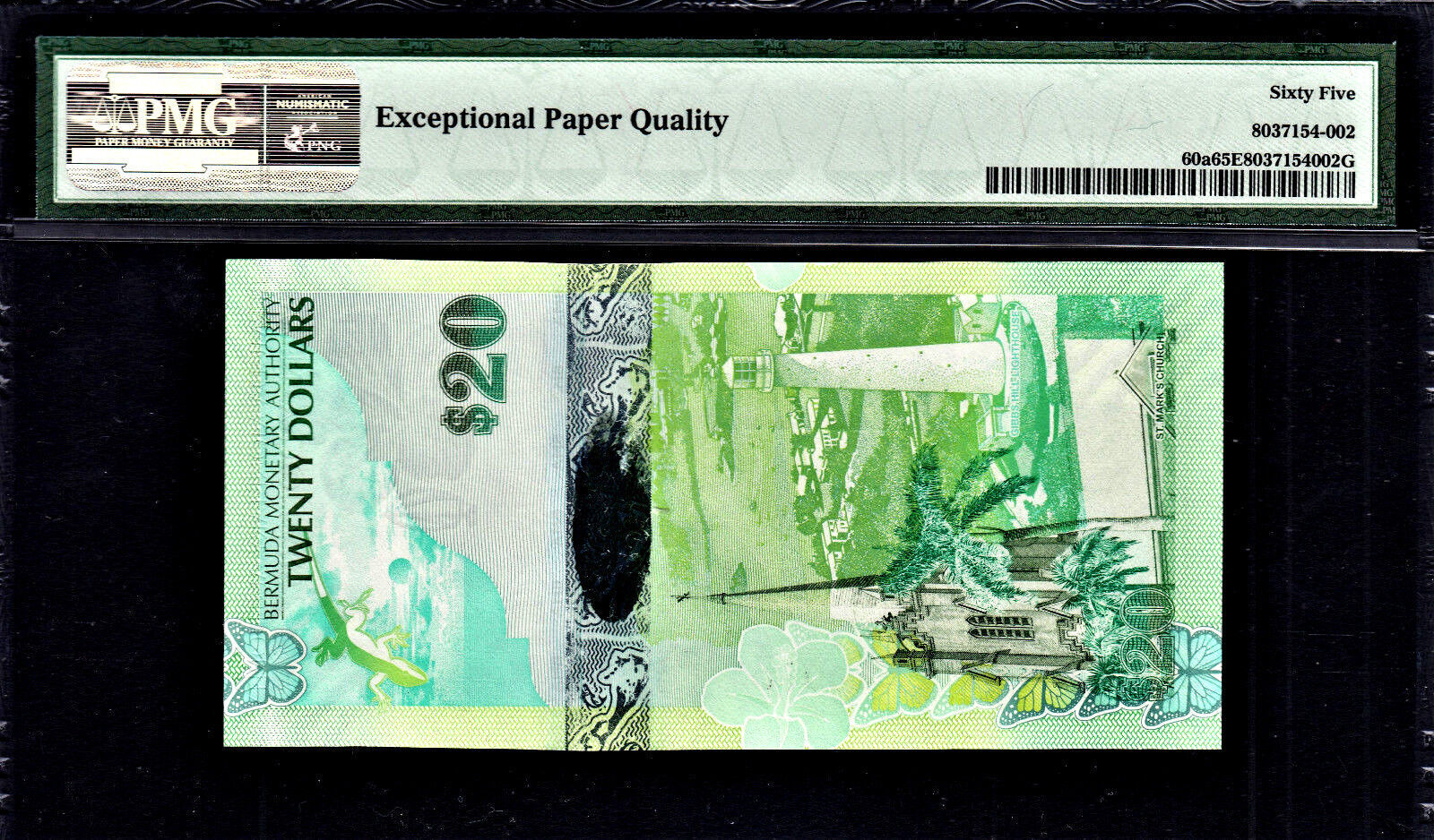 2009 Bermuda $20 Hybrid Polymer 1st Prefix LOW # A/1 000015 P-60a GEM ...