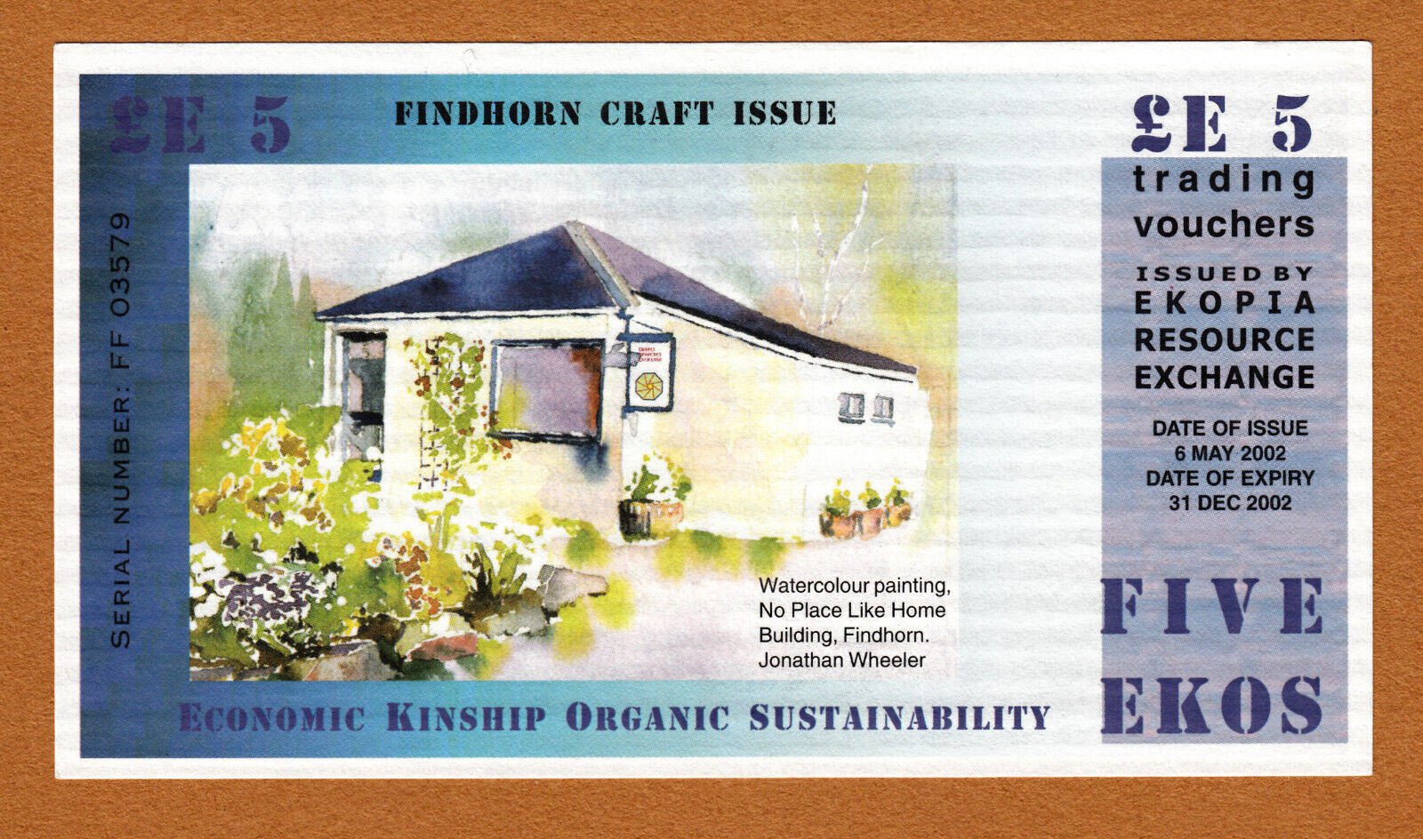 UK (Great Britain) 2002 Scotland Local Currency EKOPIA 1st Issue 5 Eko ...