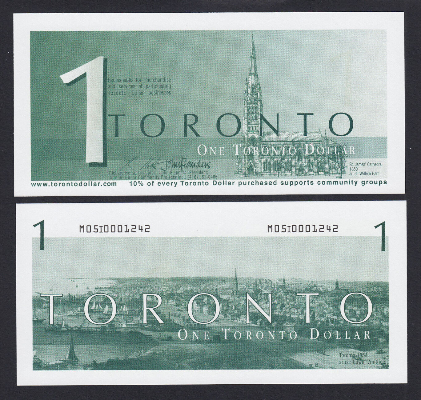 Dollar 2008 Canada Local Currency One TORONTO UNC unz | MA-Shops