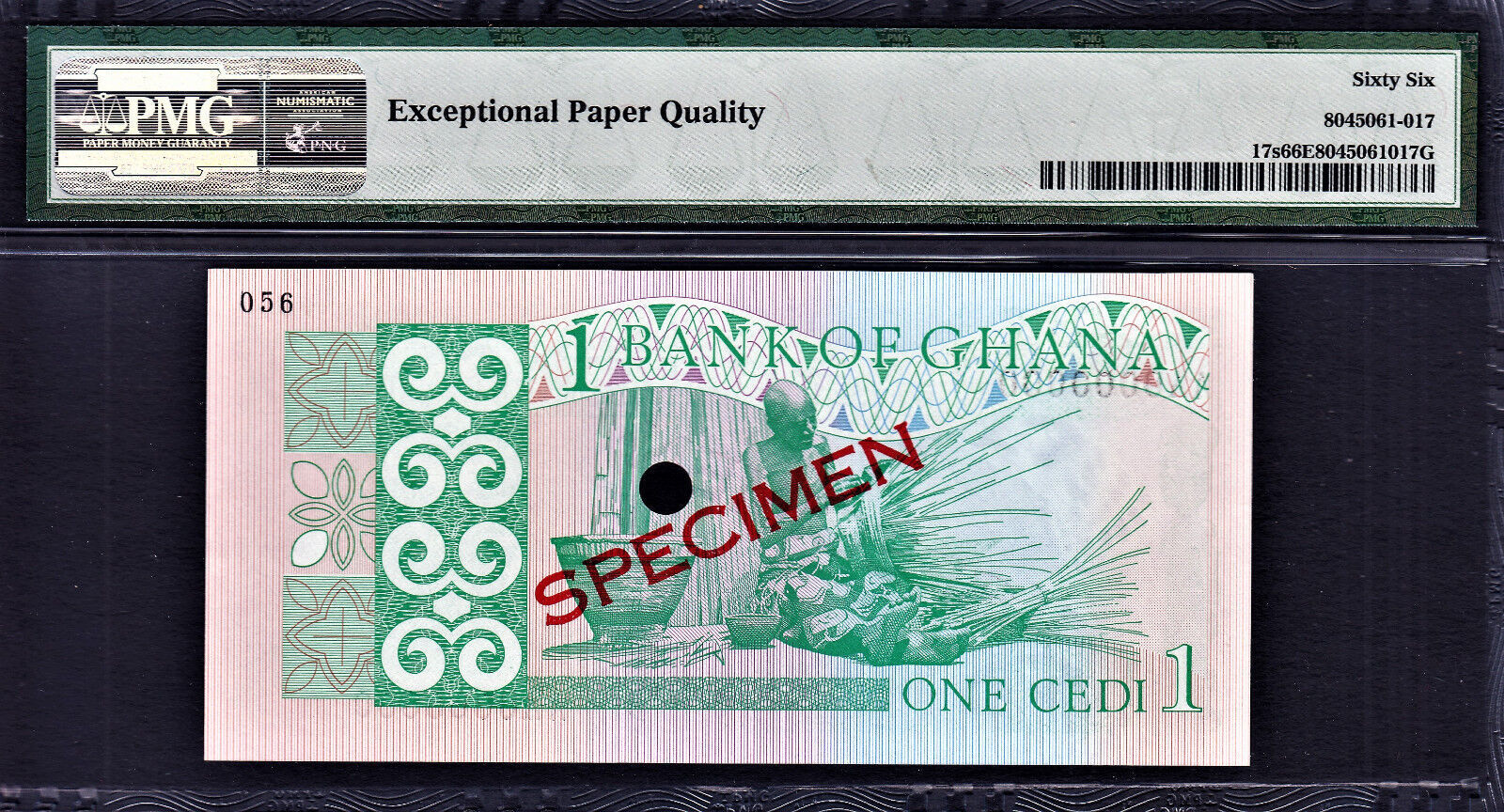 1979 Ghana One Cedi SPECIMEN AA0000000 Pick-17s GEM UNC PMG 66 EPQ | MA ...