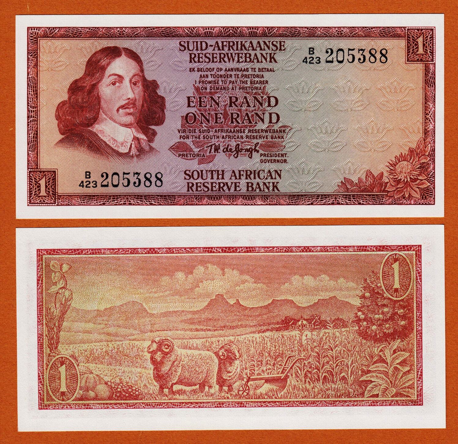 1975 South Africa One Rand ND Pick-116b UNC unz | MA-Shops