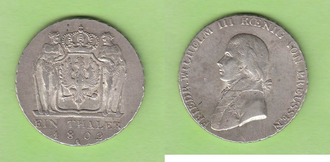 Preußen Taler 1802 A Wilde Männer, hübsch fast vz | MA-Shops