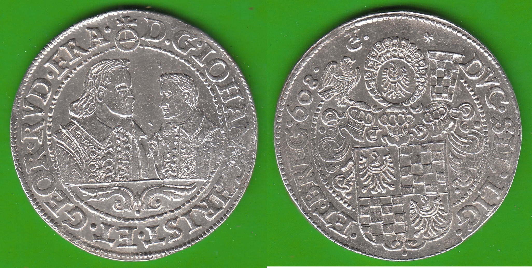 Schlesien-Liegnitz-Brieg Taler 1608 Johann Christian und Georg Rudolf ...