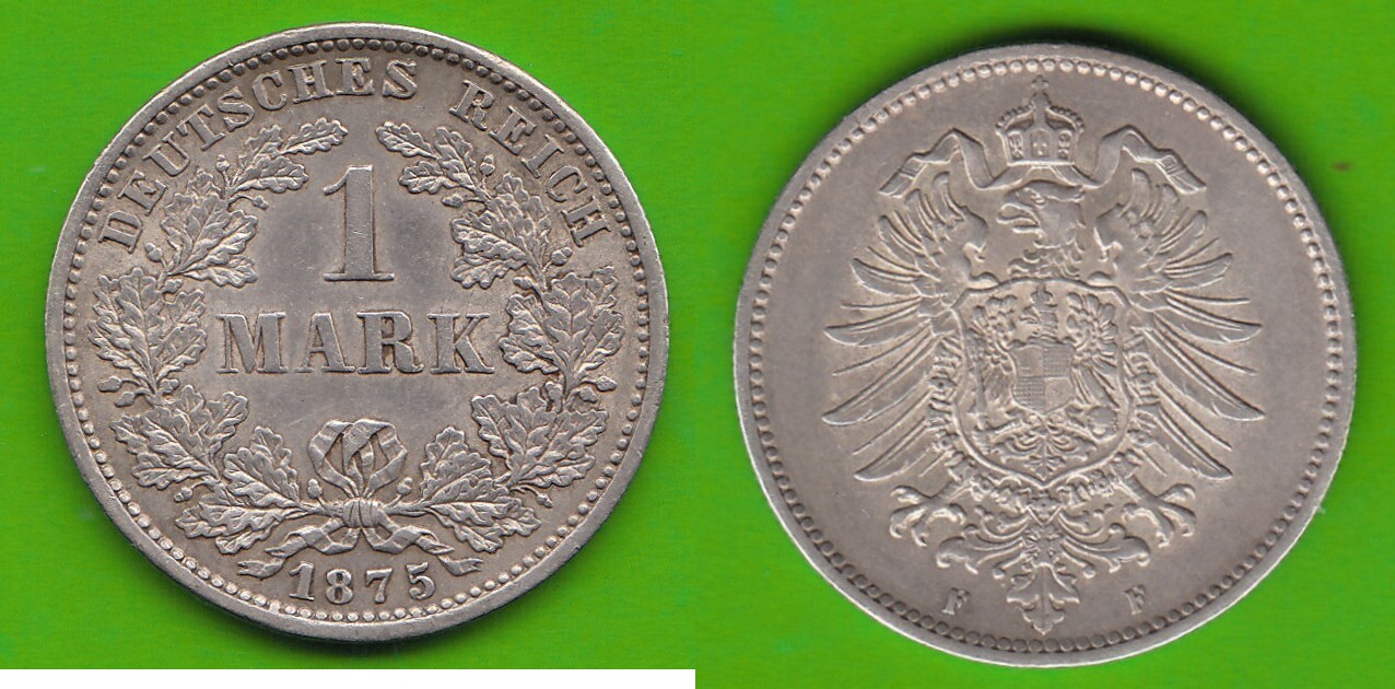 Kaiserreich 1 Mark 1875 F hübsch vz | MA-Shops