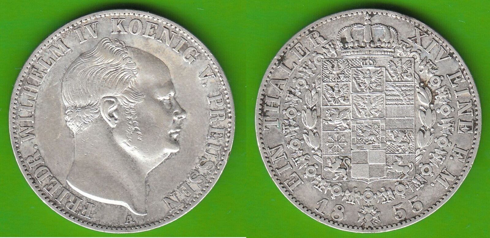 Preußen Taler 1855 A Friedrich Wilhelm IV. 1840-1861 sehr schön+ | MA-Shops