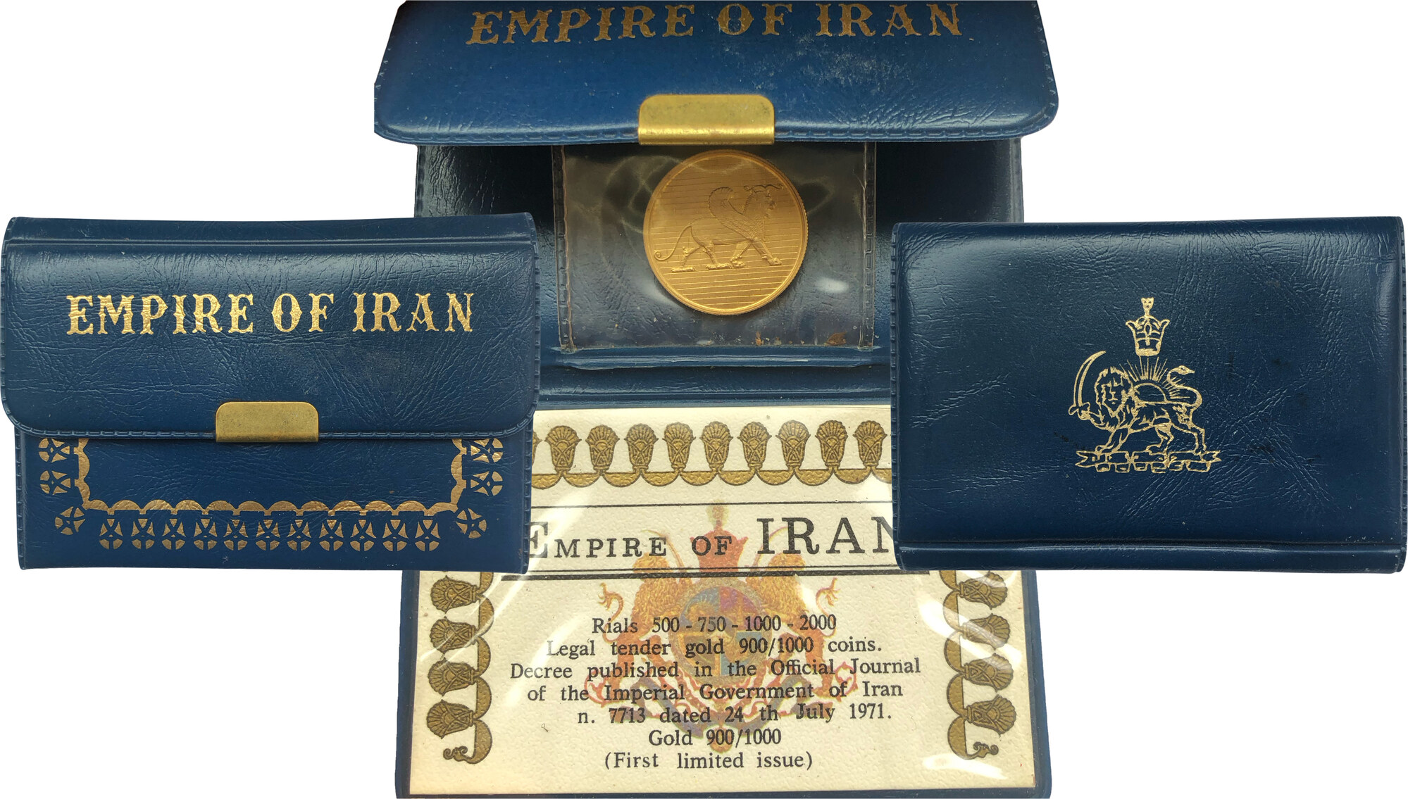 IRAN 500 RIYAL GOLD 1971 PP | MA-Shops