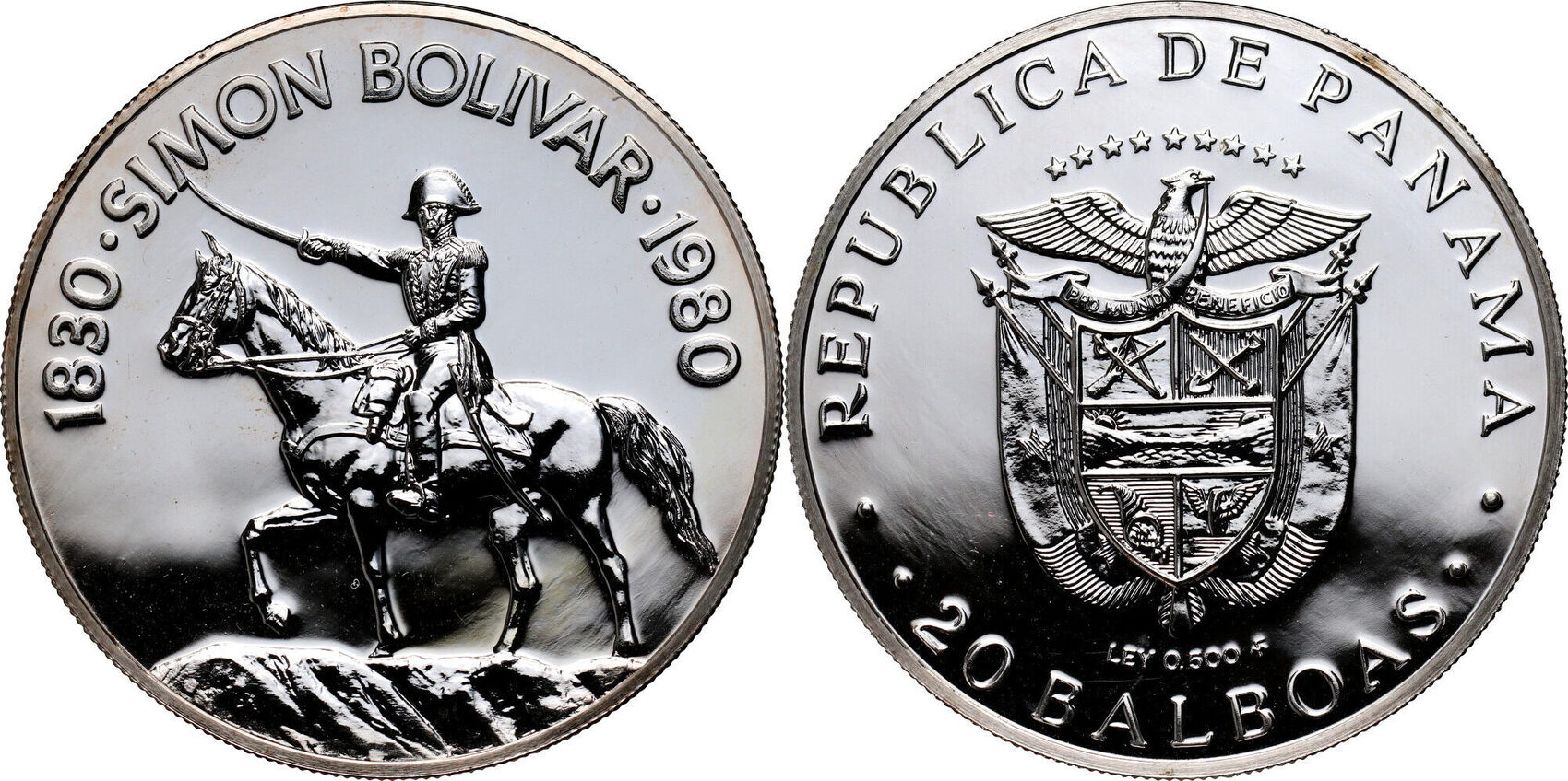 PANAMA 20 Balboas 1980 Simon Bolivar ST | MA-Shops