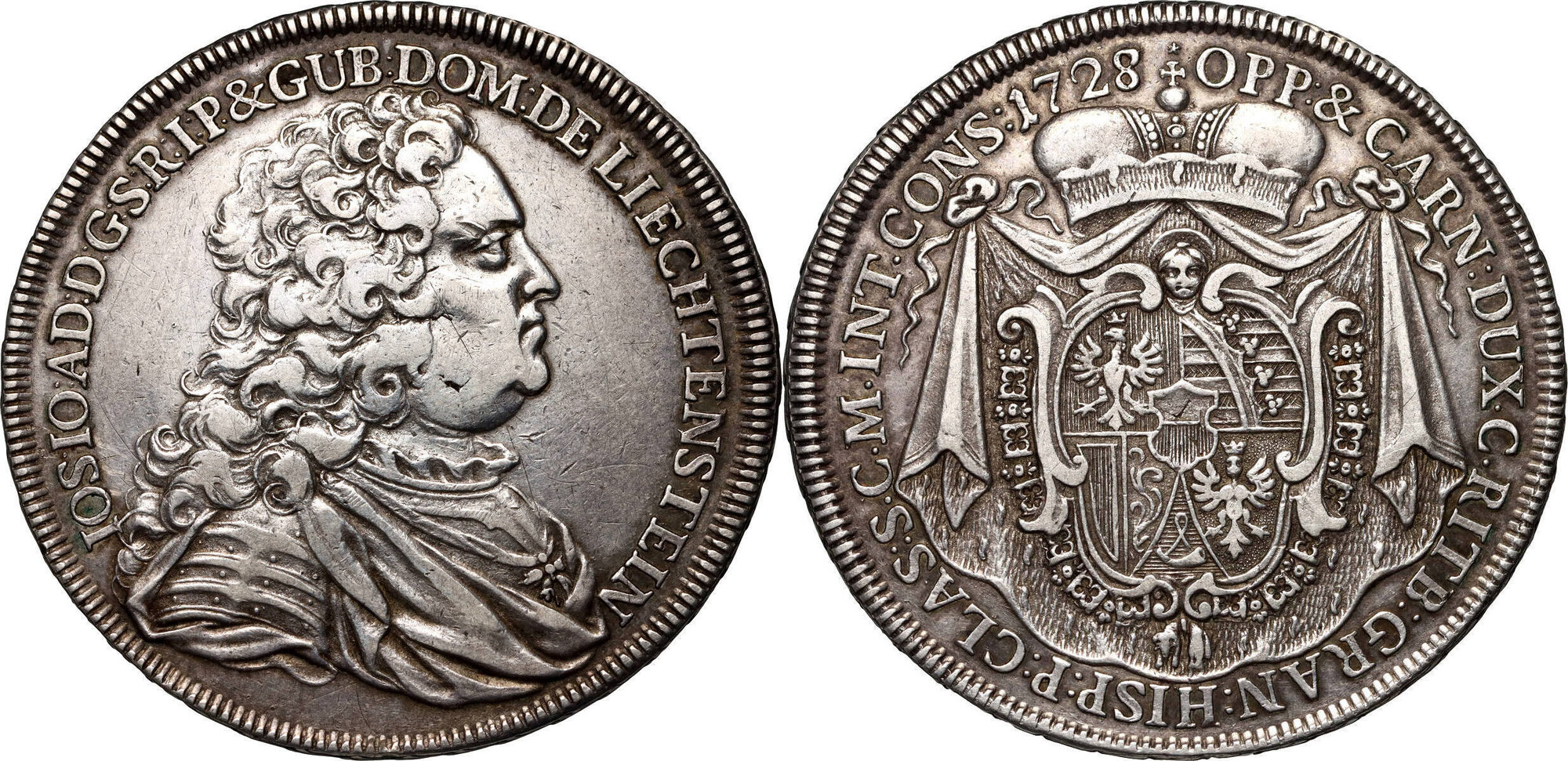 Liechtenstein Thaler 1728 Joseph Johan Adam vz | MA-Shops