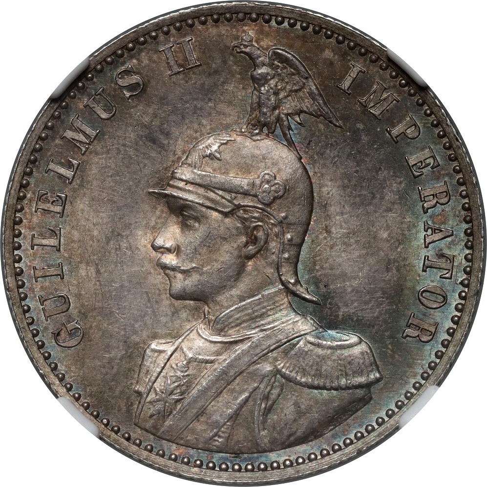GERMAN EAST AFRICA ½ Rupie 1891 Wilhelm II NGC MS 64 | MA-Shops