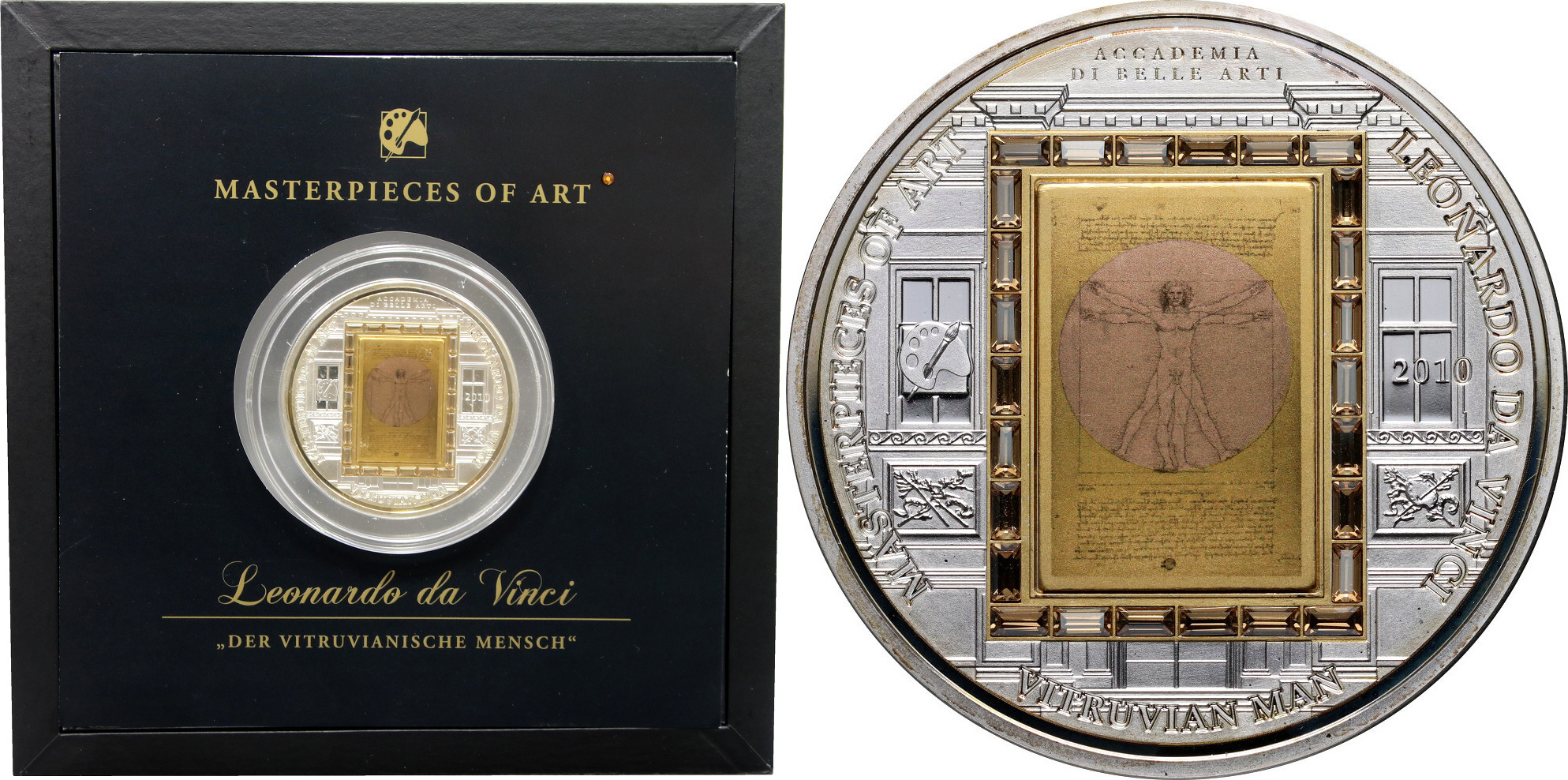 COOK ISLANDS 20 Dollars 2010 Masterpieces of Art - Vitruvian Man PP ...