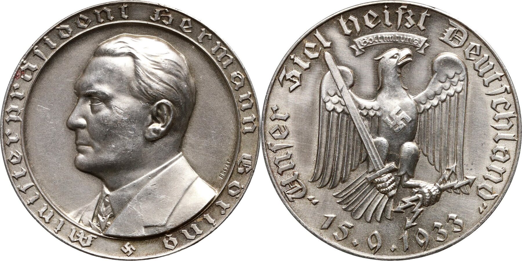 Germany Medal 1933 Hermann Göring, Third Reich fast ST | MA-Shops