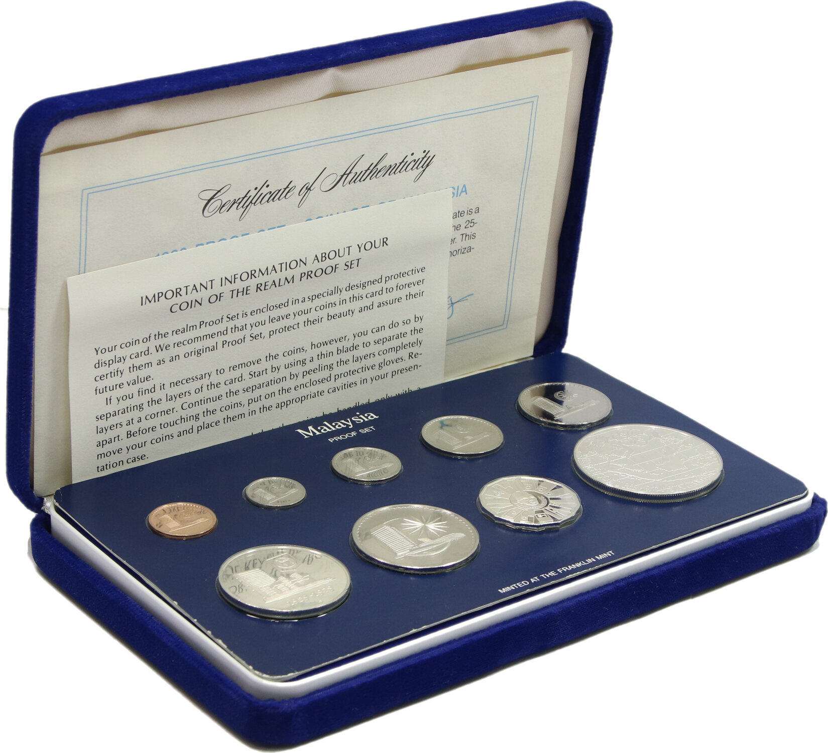 Malaysia 1 Sen - 25 Ringgit 1980 9 Proof Coins Set, Coins of the Realm ...