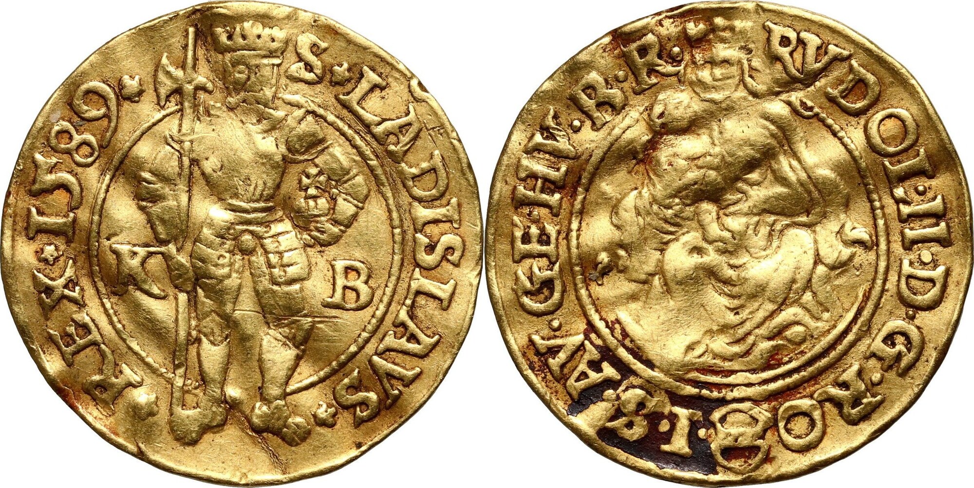 HUNGARY Ducat 1589 Rudolph II, Kremnitz SS+ | MA-Shops