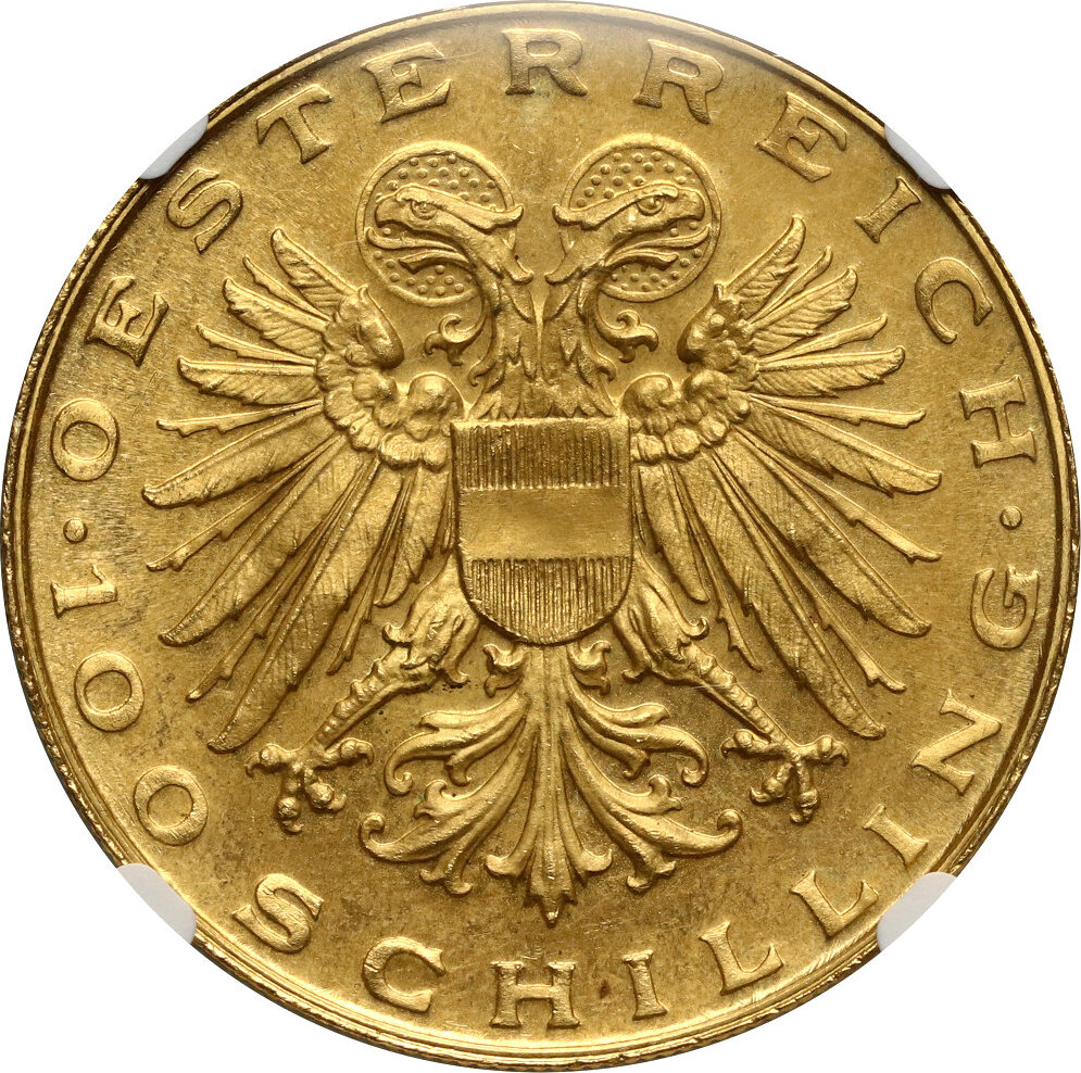 Austria, 100 Shillings 1936, Vienna, Madonna Mariazell NGC PL 62 | MA-Shops