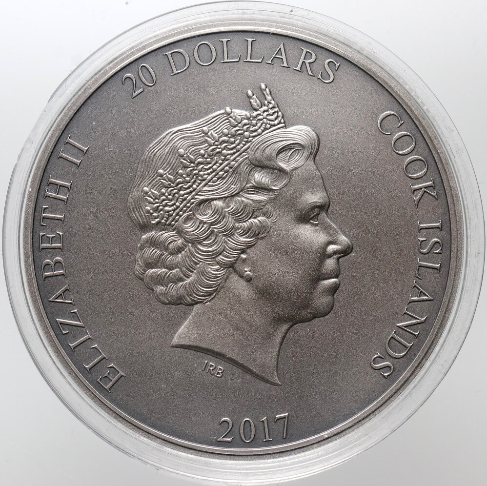 COOK ISLANDS 20 Dollars 2017 Elizabeth II, Quetzalcoatl ST | MA-Shops