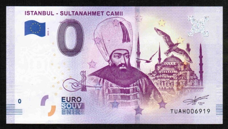 Turquie 0 euro TÜRKEI – ISTANBUL - 0-EURO-SOUVENIR-BANKNOTE – AHMET 1 ...