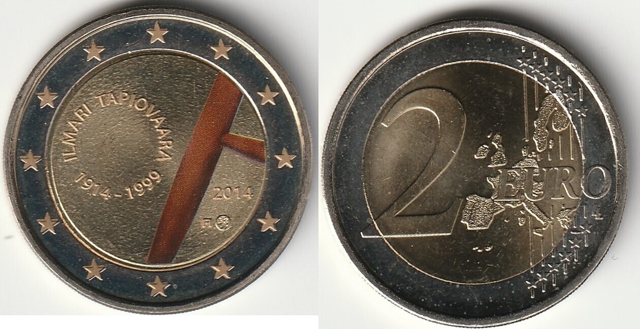 2 € commémorative FINLANDE - KM 212 - 2 EURO 2014 - ILMARI TAPIOVAARA ...