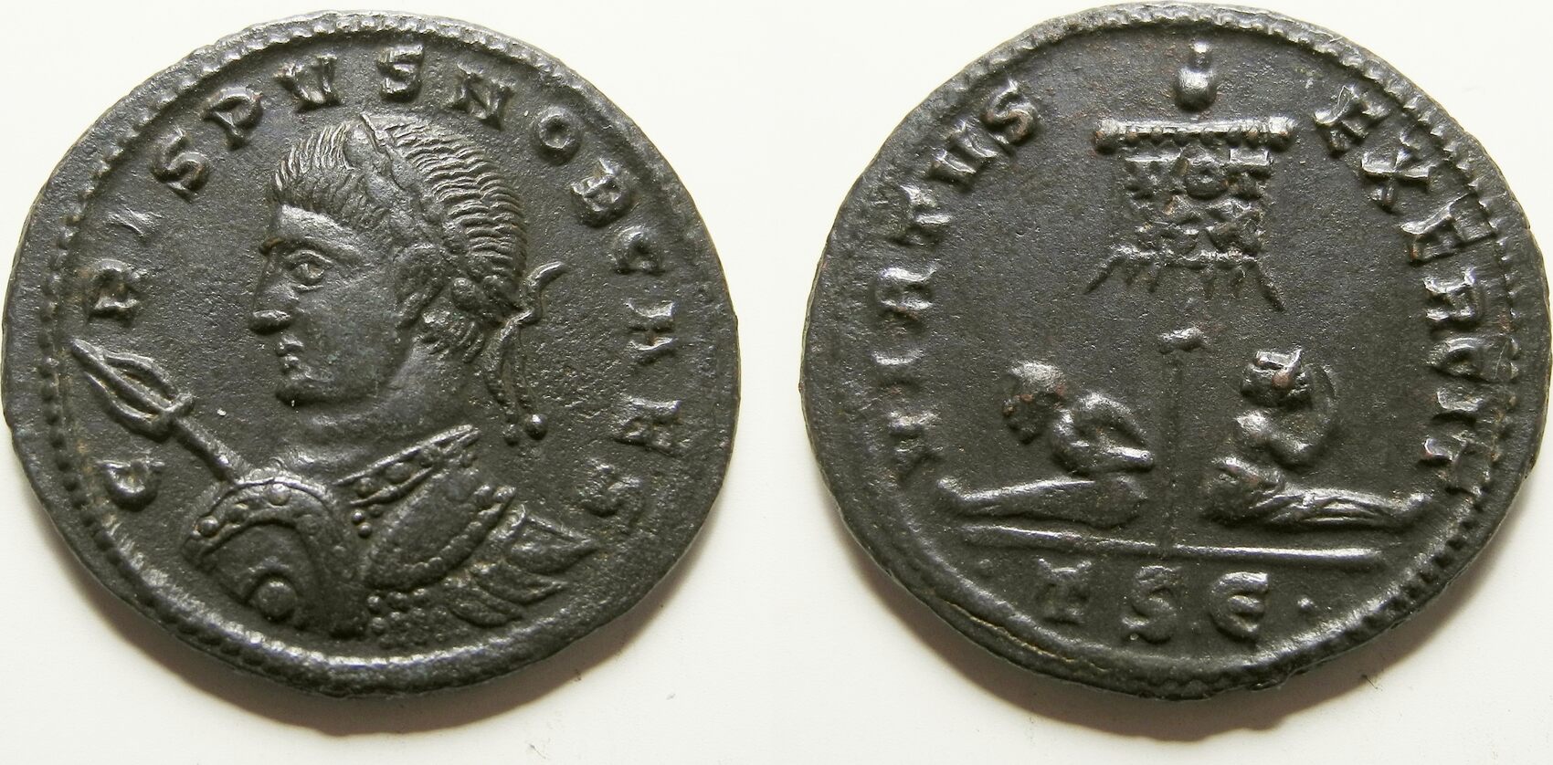 ROMAN EMPIRE Follis Crispus as Caesar, 317-326, Thessalonica mint VERY ...
