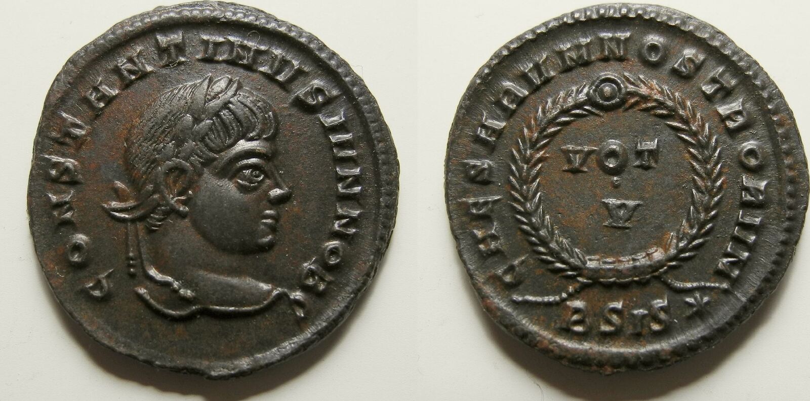 ROMAN EMPIRE Follis Constantine II as Caesar, 316-337, Siscia mint EF ...
