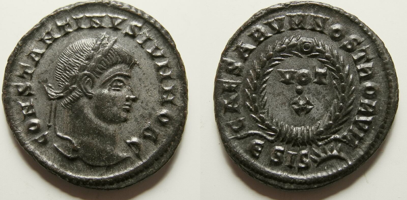 ROMAN EMPIRE Follis Constantine II as Caesar, 316-337, Siscia mint EF ...