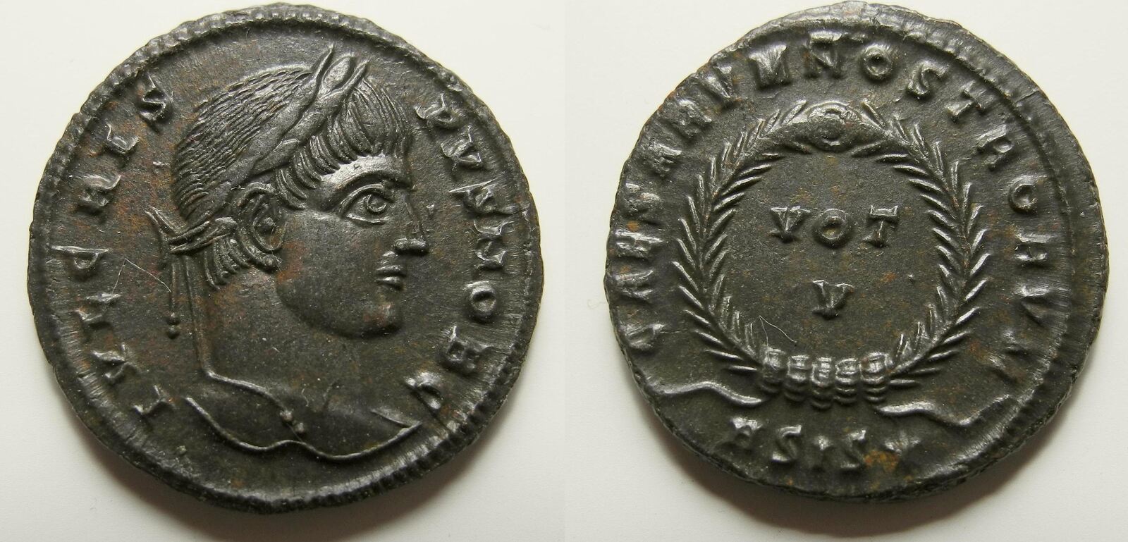ROMAN EMPIRE Follis Crispus as Caesar, 317-326, Siscia mint EF | MA-Shops