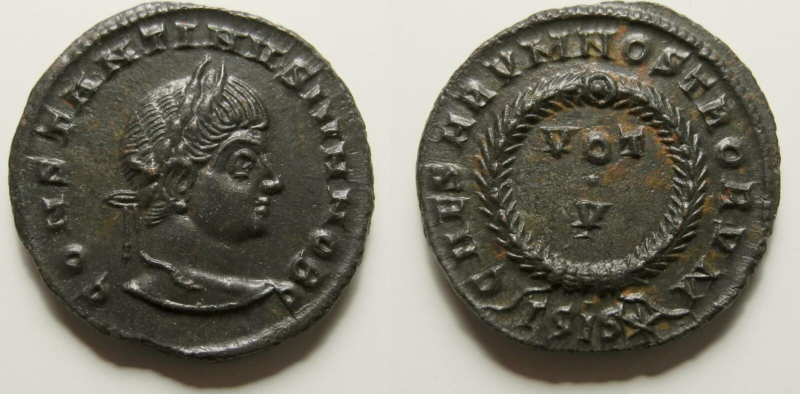 ROMAN EMPIRE Follis Constantine II as Caesar, 316-337, Siscia mint EF ...