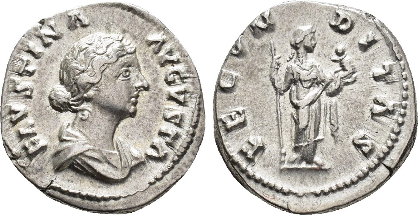 ROMAN EMPIRE Denarius Faustina II, 147-175/76, Rome mint VF+ | MA-Shops