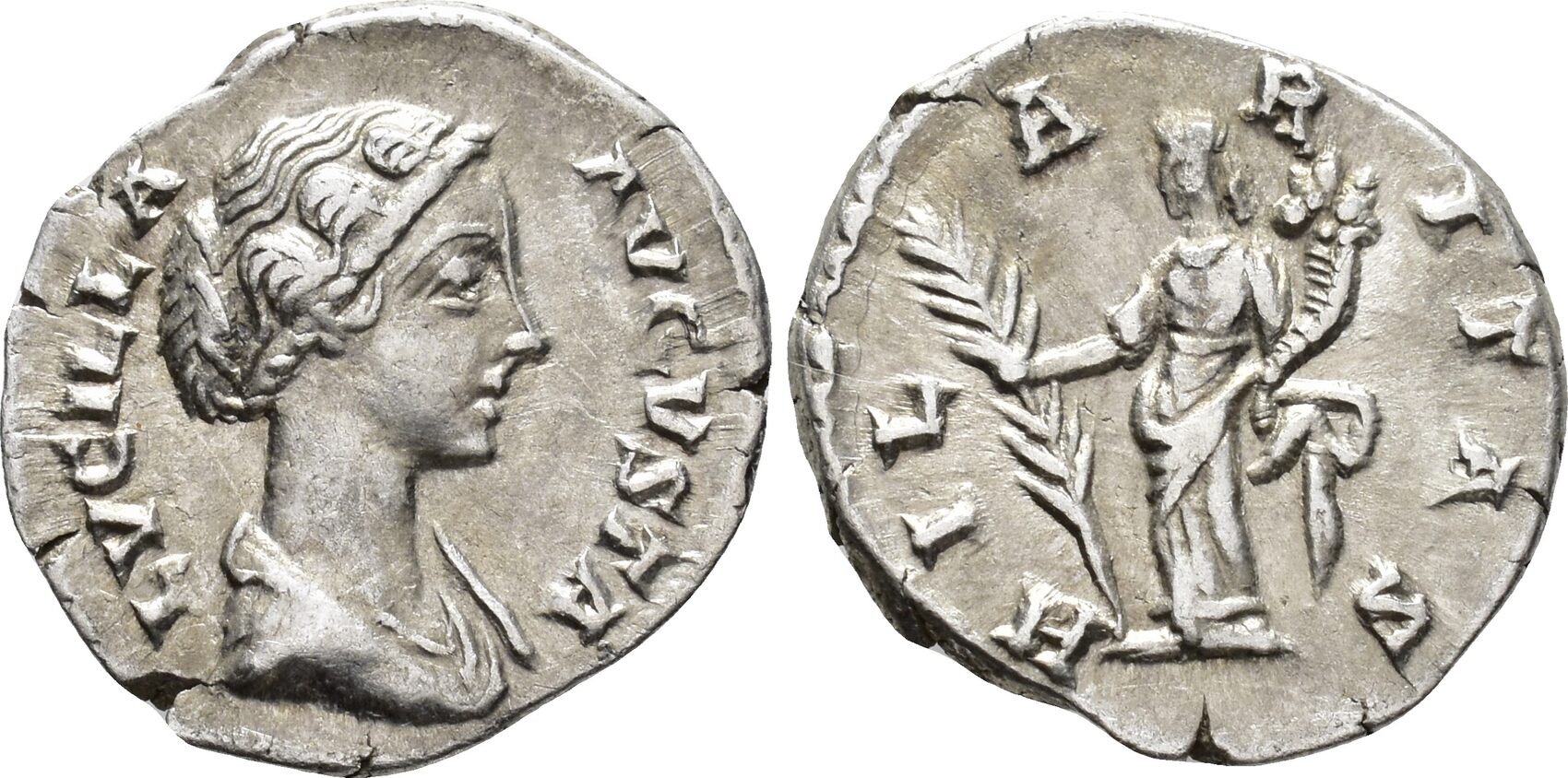 ROMAN EMPIRE Denarius Lucilla, 164-169, Rome mint good VF | MA-Shops