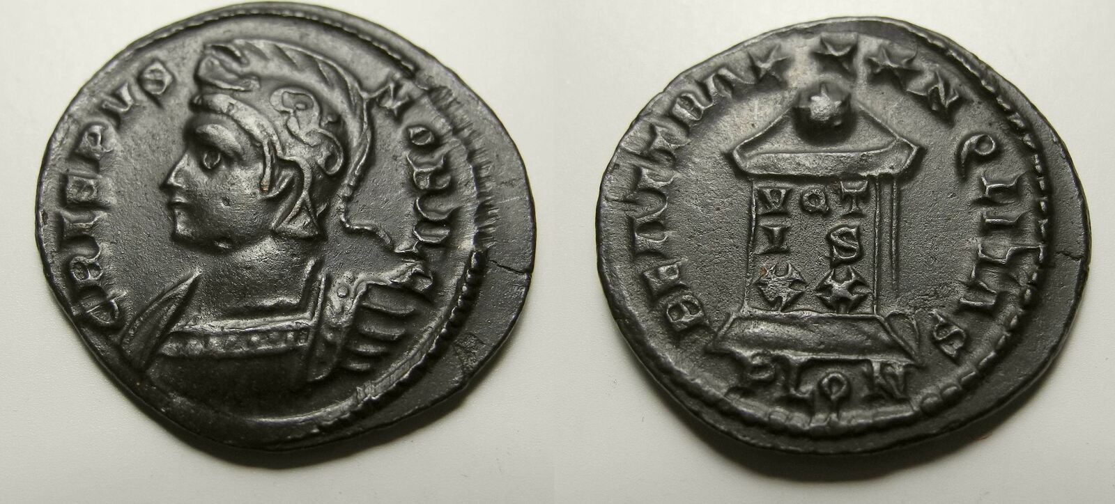 ROMAN EMPIRE Follis Crispus as Caesar, 317-326, London mint VF | MA-Shops