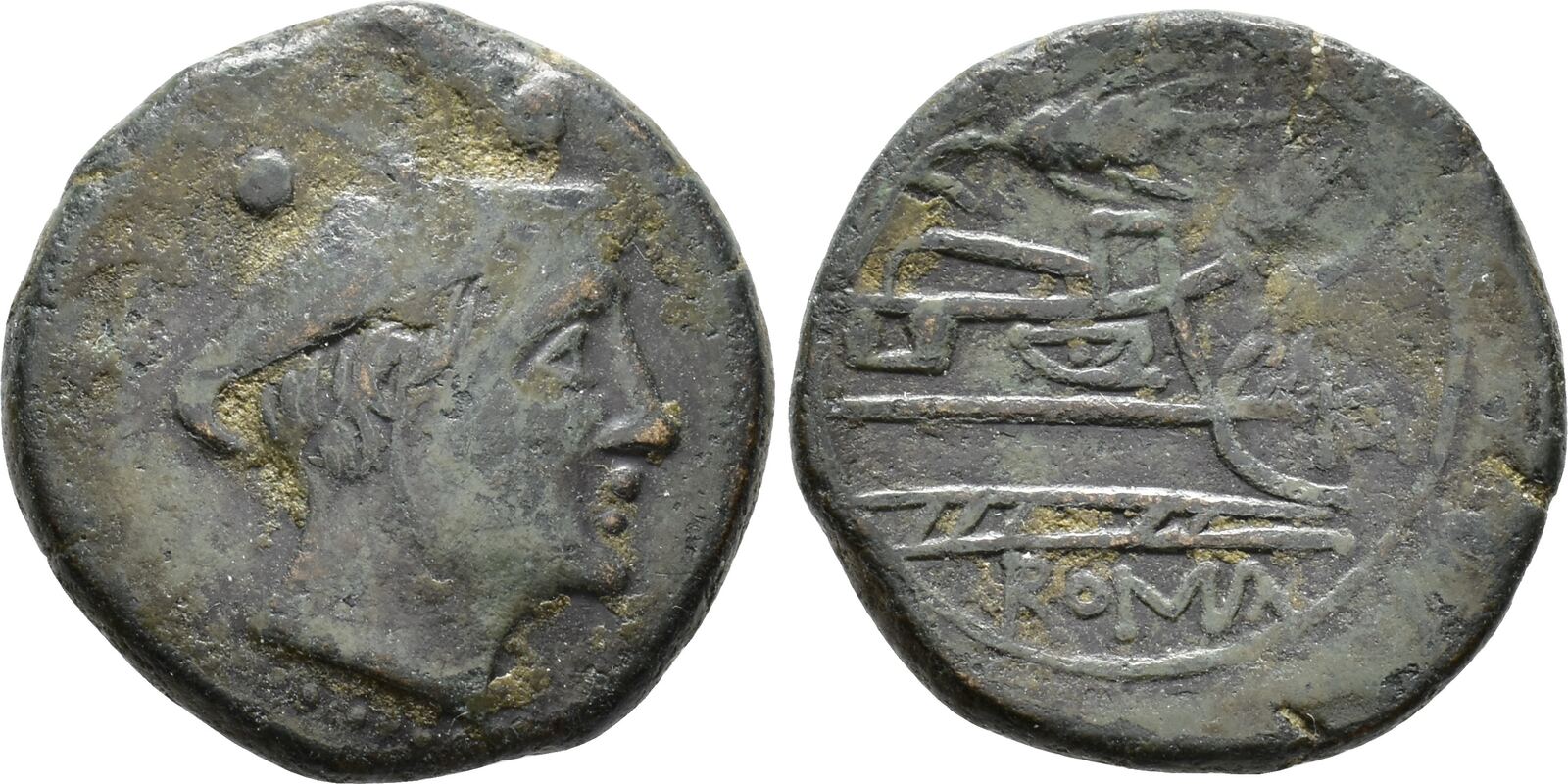 ROMAN REPUBLIC Sextans Corn-Ear and KA series, Sicilian mint, c. 211–208 BC. almost VF | MA-Shops