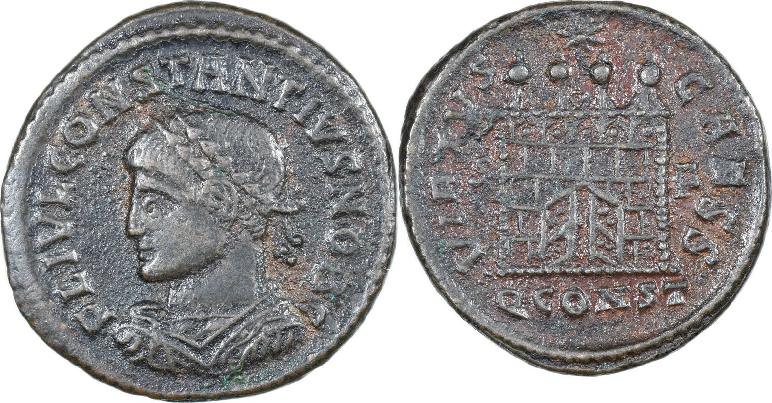 328-329 Rome Antique - Constance II - Follis - Arles ss | MA-Shops