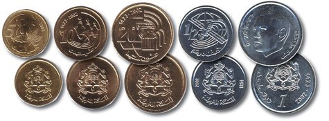 Marokko Set of 5 coins - 5 cent to 1 Dirham - 2002 I / ST | MA-Shops